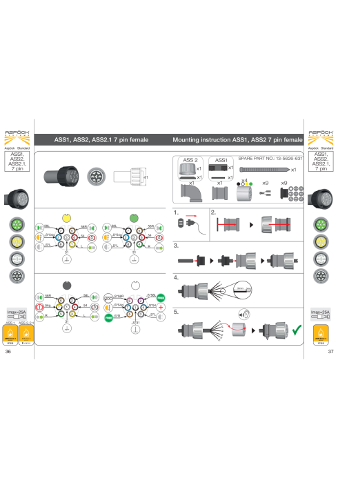 Stecker Set 7 P Gelb ASS2 ASS2 1 Weiblich Hoelzle