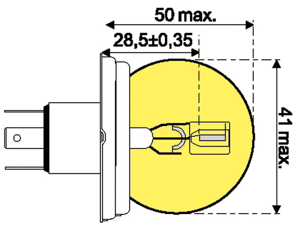 Jahn Glühlampe gelb P45t 12V 45/40W – Hoelzle