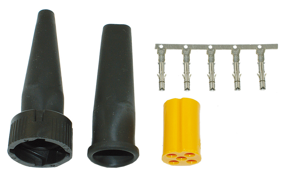 Stecker-Set 5-p. gelb zu Aspöck links – Hoelzle