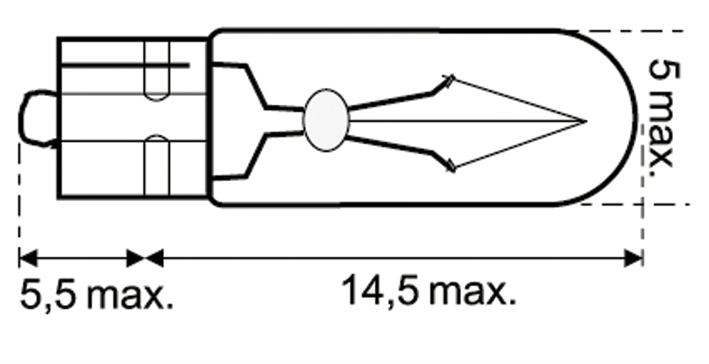 Jahn Glassockellampe T5 28V 40mA W2x4.6d – Hoelzle
