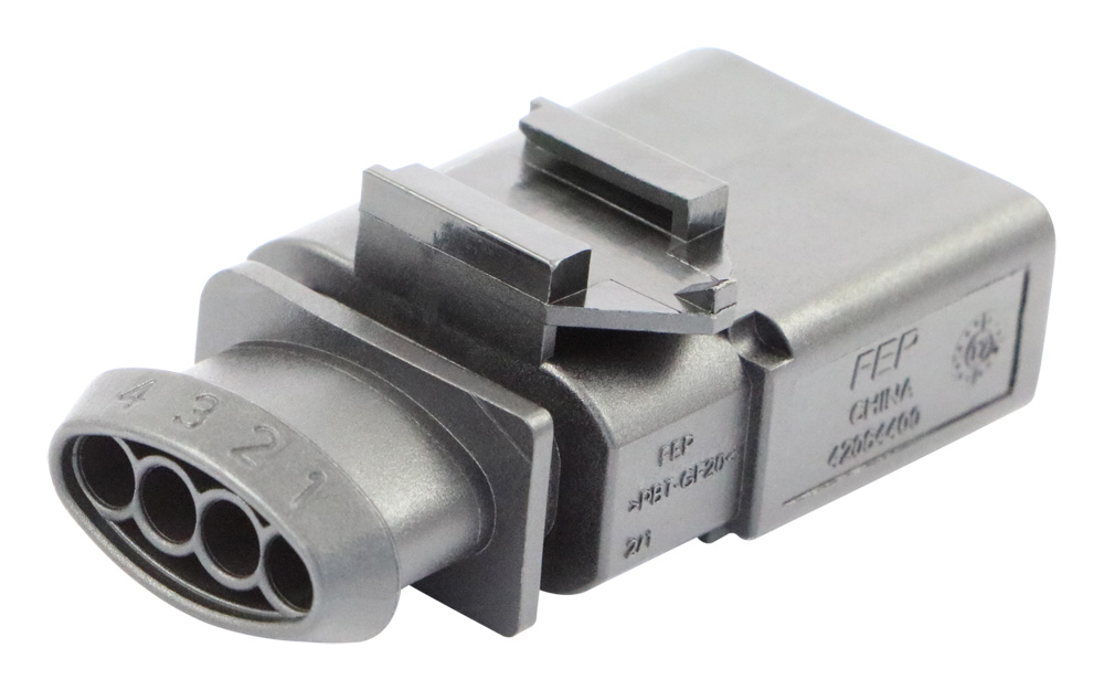 Stiftkontaktgehäuse 4P Serie 1.5 FEP VW – Hoelzle