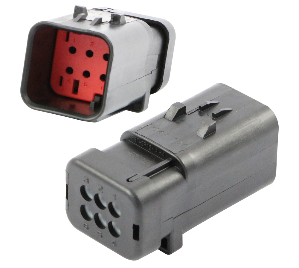 AMPSeal 16 - Stiftgehäuse 6-pol. Key A rot – Hoelzle