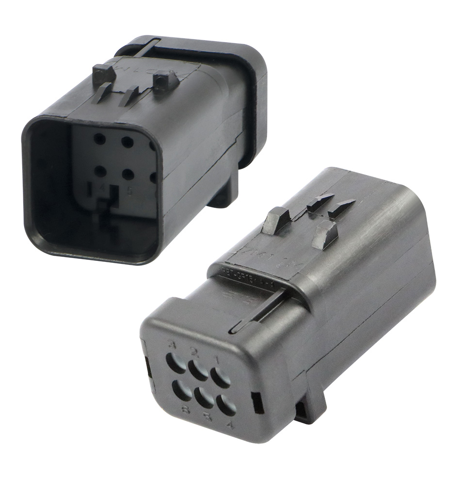 AMPSeal 16 - Stiftgehäuse 6-pol. Key B grau – Hoelzle