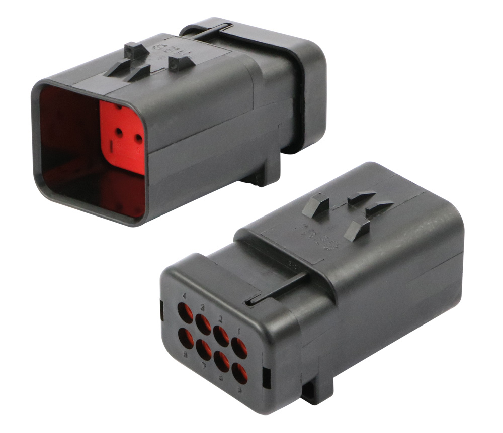 AMPSeal 16 - Stiftgehäuse 8-pol. Key A rot – Hoelzle
