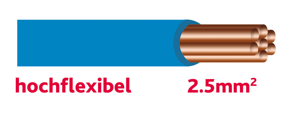 Autolichtkabel 2.5 mm2 blau hochflex. – Hoelzle