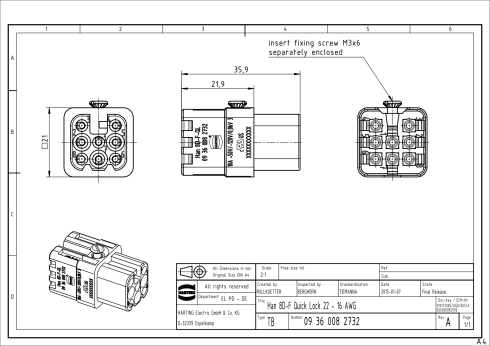 Harting - Han 8D Buchsenkontakte 8-pol. – Hoelzle