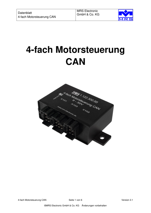 4-fach Motorsteuerung 5 A / CAN 9 - 32 V – Hoelzle