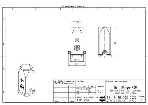 Harting - Dachdurchführungs-Kupplung 8-pol – Hoelzle