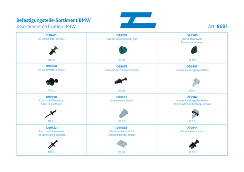 Befestigungsteile-Sortiment BMW – Hoelzle