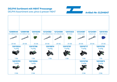 Sortiment DELPHI Weather Pack mit Presszange – Hoelzle