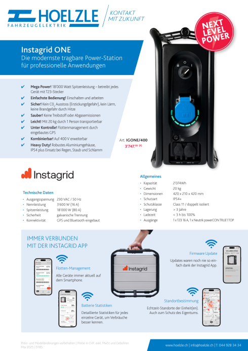 Instagrid ONE - die ultimative Hochleistungs - Powerbox - 400 V ready ...