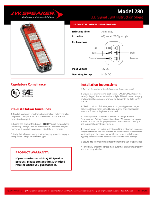 Stapler LED-Schlussleuchte 12 V L+R, YALE, HYSTER, LINDE – Hoelzle
