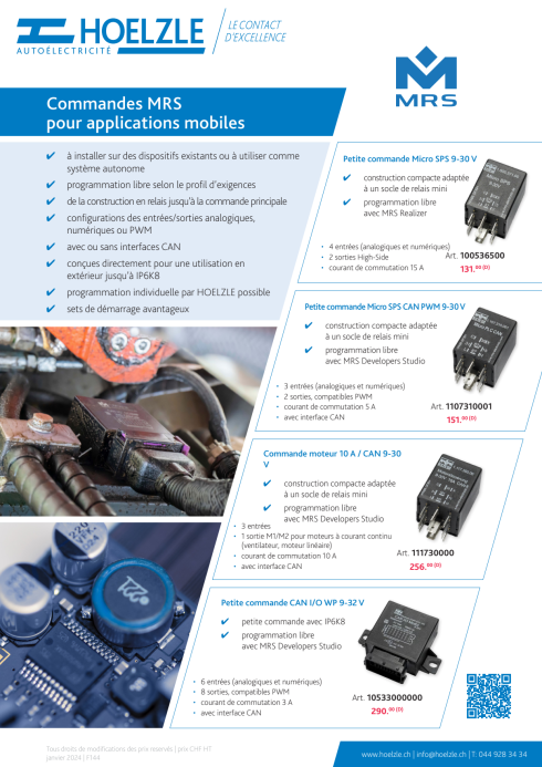 Module de programmation MRS pour contrôleurs sans CAN/LIN – Hoelzle