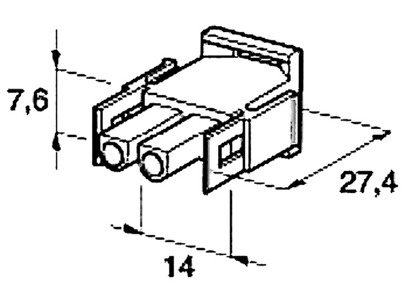 Steckgehäuse männlich MATE-N-LOK 2-pol – Hoelzle