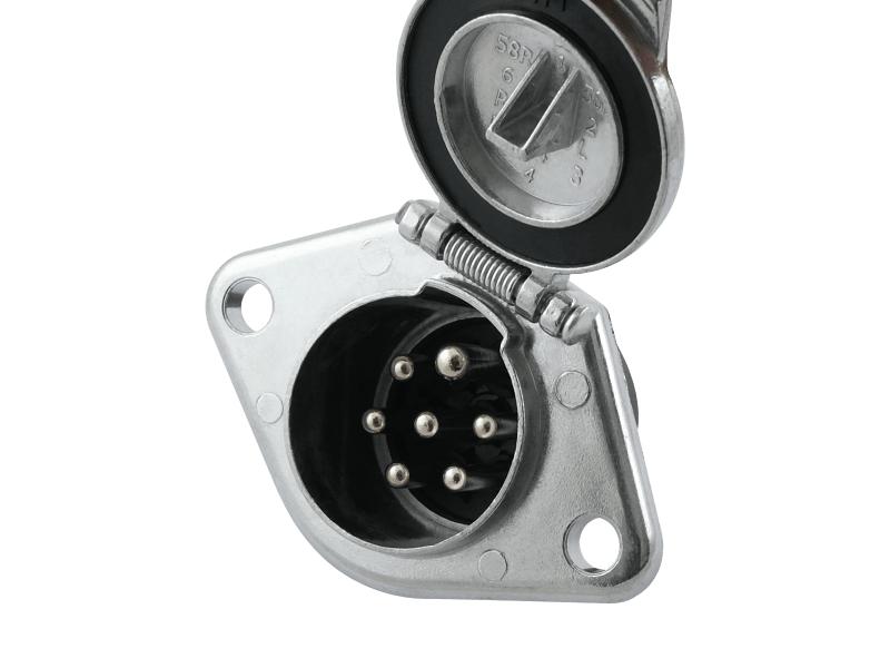 EURO-N Steckdose 7-pol. 24 V Alu – Hoelzle