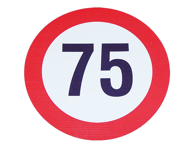 Geschwindigkeits-Begrenzungs-Schild 75 km/h – Hoelzle