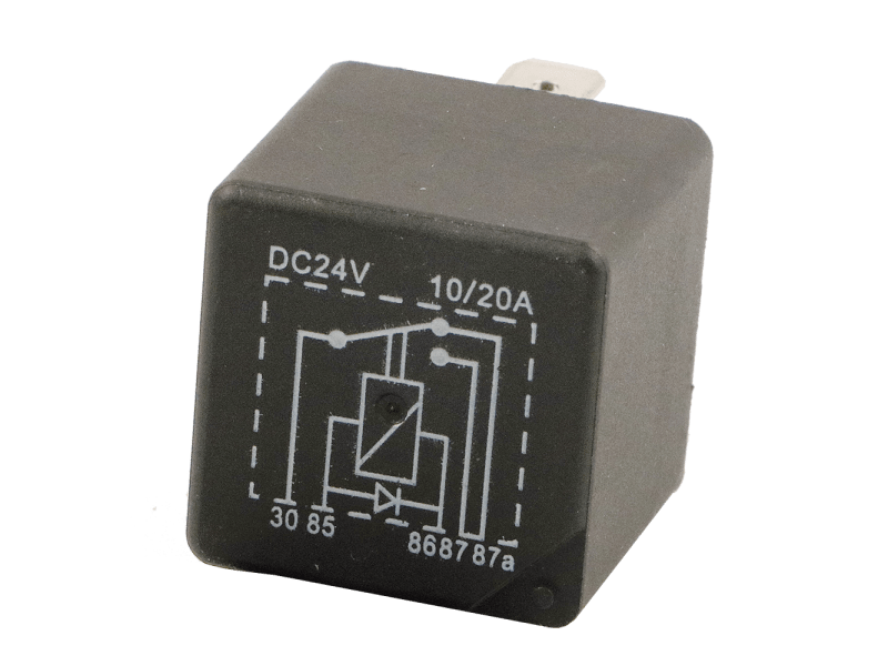 Mini-relais inverseur avec diode 24V, étanche – Hoelzle