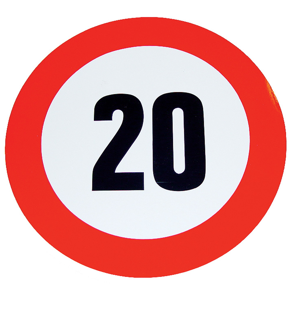 Plaque De Limitation De Vitesse 20 Km h Hoelzle