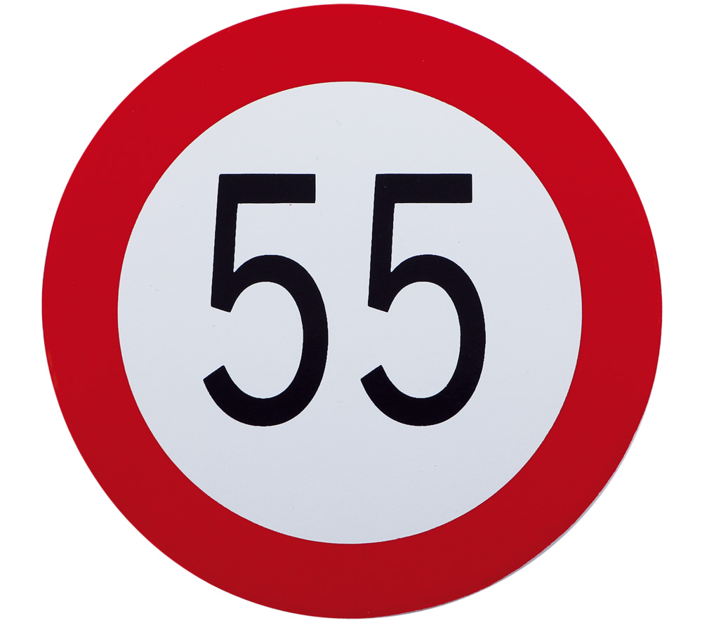 Geschwindigkeits Begrenzungs Schild 55 Km h Hoelzle