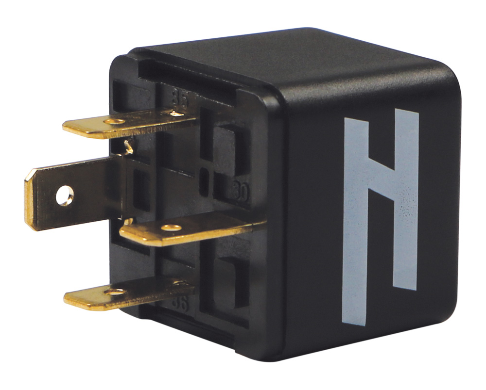 Mini-Relais 12V 30A, 30 seitlich, mit Diode – Hoelzle