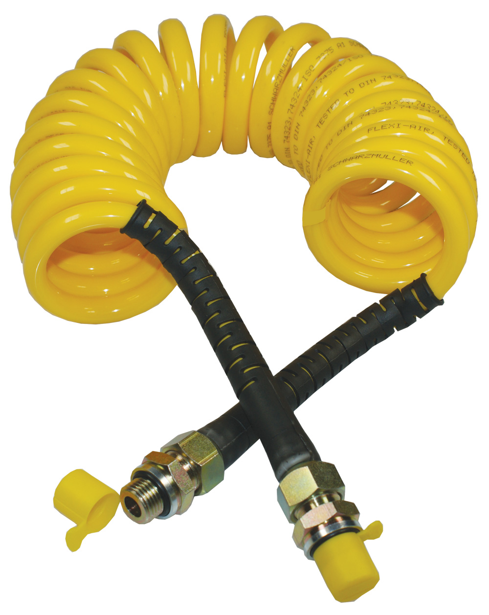 ABC Tuyau en spirale à air pour conduite de frein 3.5 m PU jaune – Hoelzle